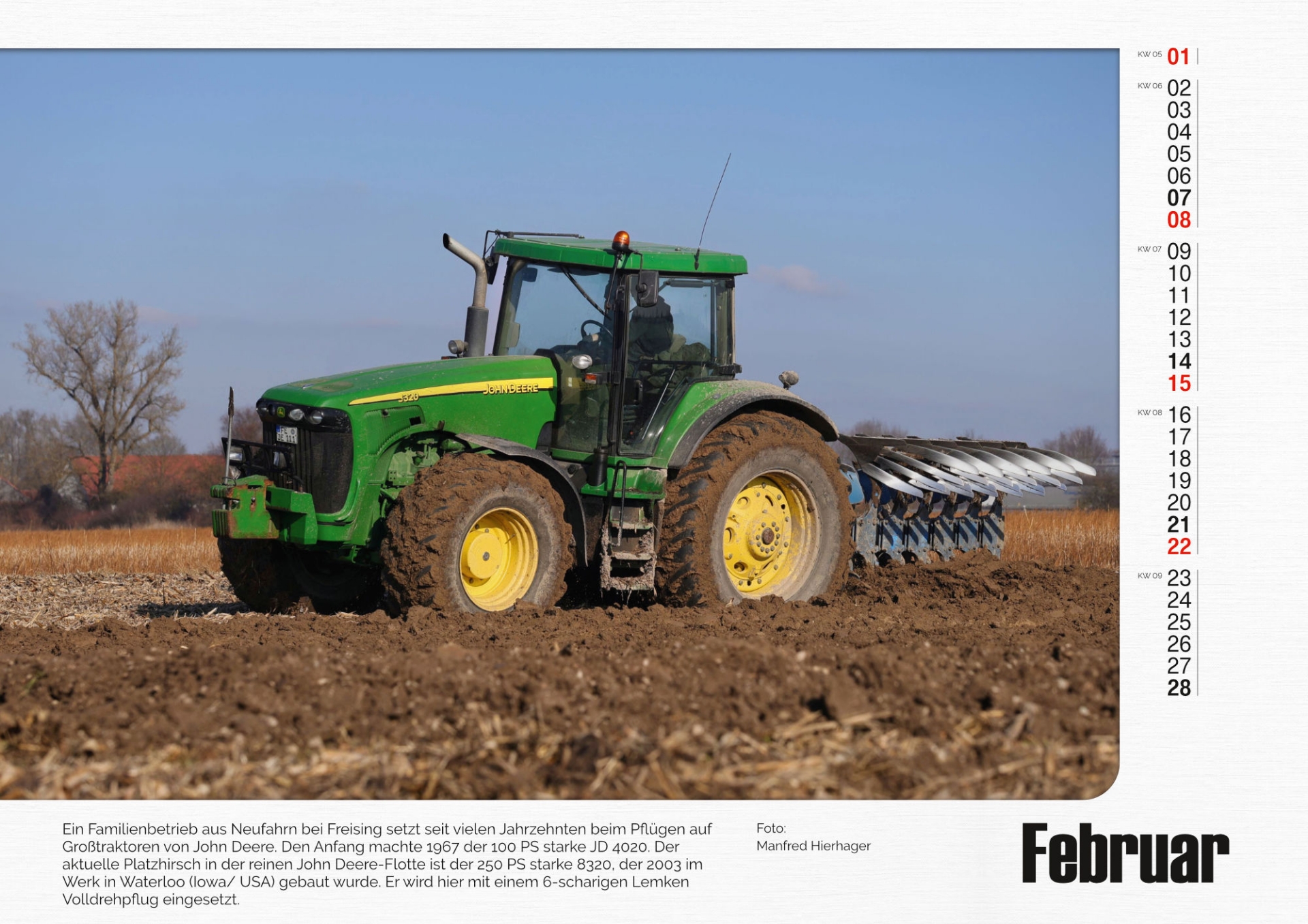 John Deere trekker kalender 2026 | Tractor Connection | Specialist in ...